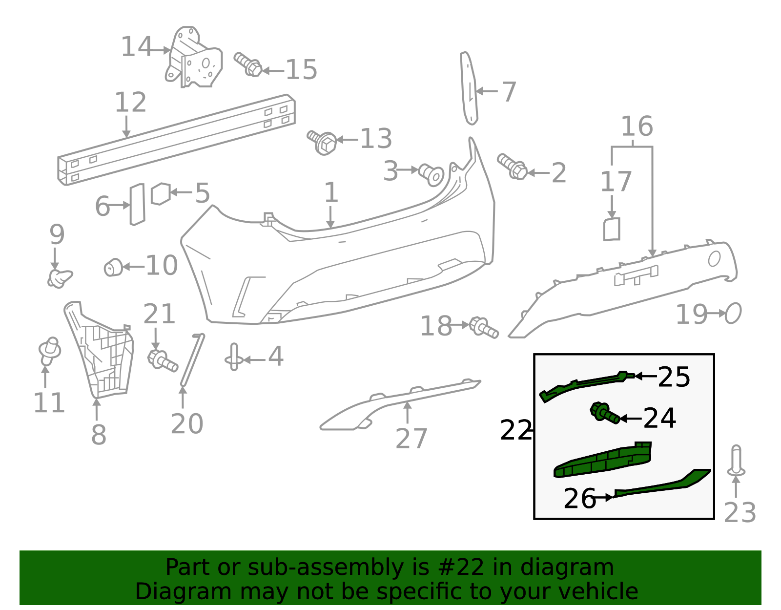 52707-12030 - Bumper Trim - OEM Genuine Toyota Parts