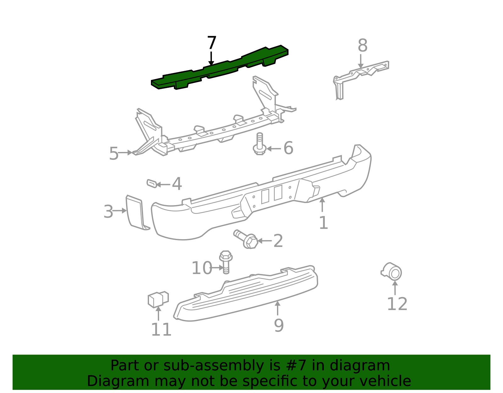 52154-0C010 - Bumper Cover Support Rail Longo Toyota Parts