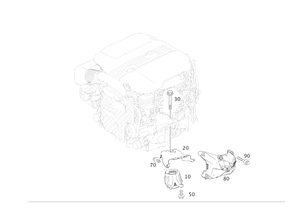205-240-02-00 - Engine Mount 2016-2018 Mercedes-Benz C350e | Mercedes ...