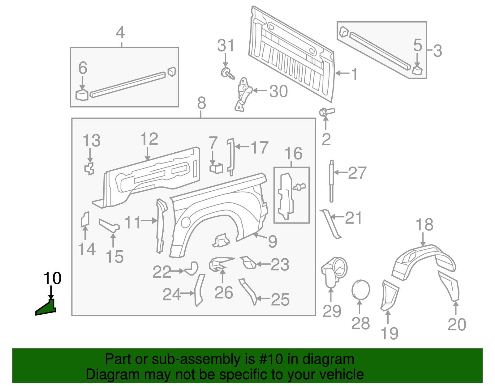 66244-0C010 - Toyota Stone Guard 2007-2013 Toyota Tundra | Performance ...