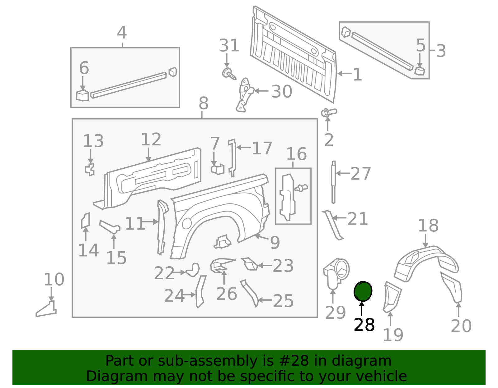 2007-2013 Toyota Tundra Fuel Filler Door 77351-0C070 | OEM Parts Online