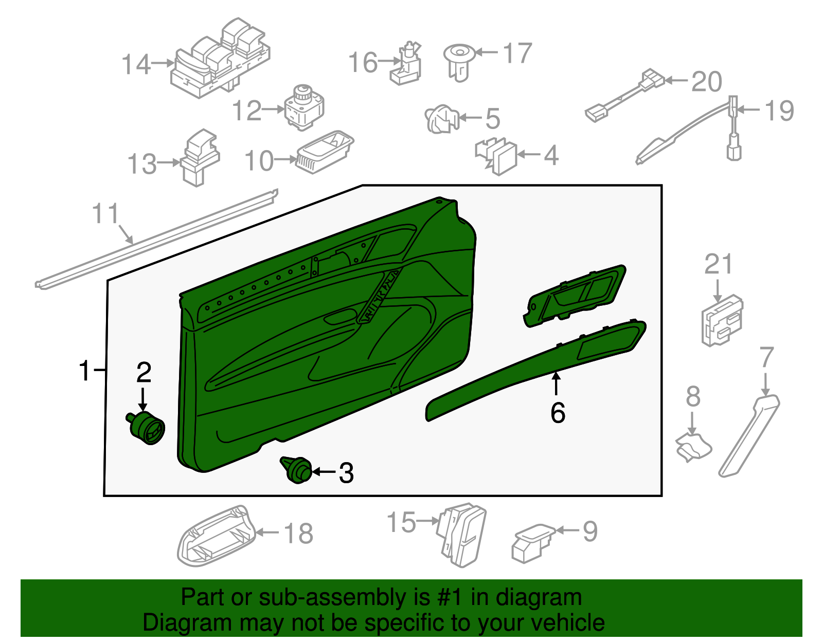 5G4-867-011-BN-CDD - Door Trim Panel 2015-2019 Volkswagen e-Golf ...