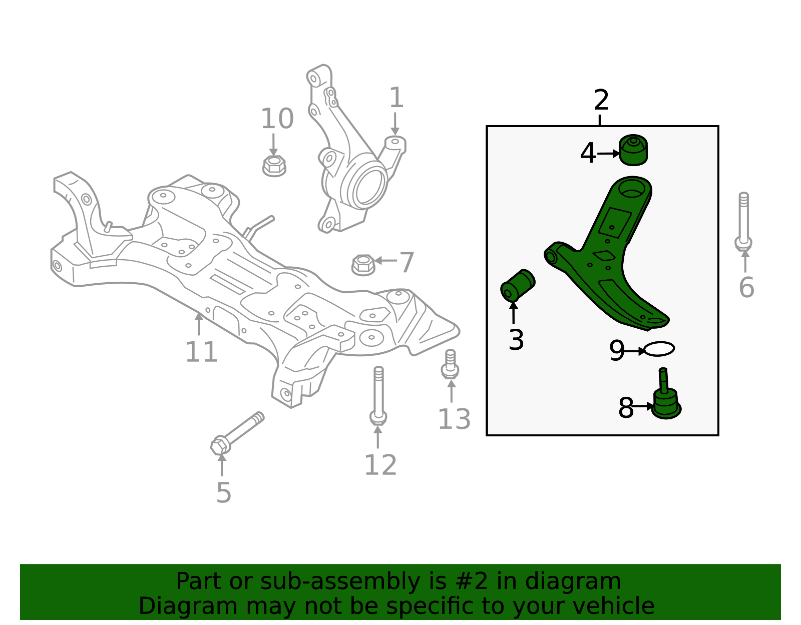 Genuine Lower Control Arm for 54501-1R000 | Hyundai OEM Parts Direct
