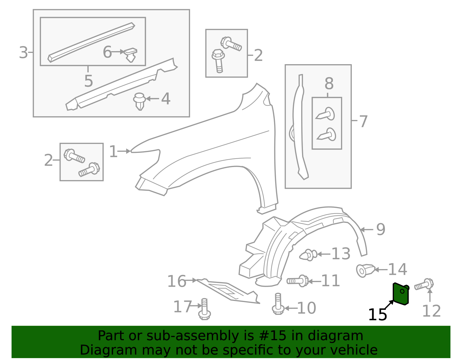 Genuine Official Toyota Fender Liner Pad part# 53852-60090 for Ourisman ...