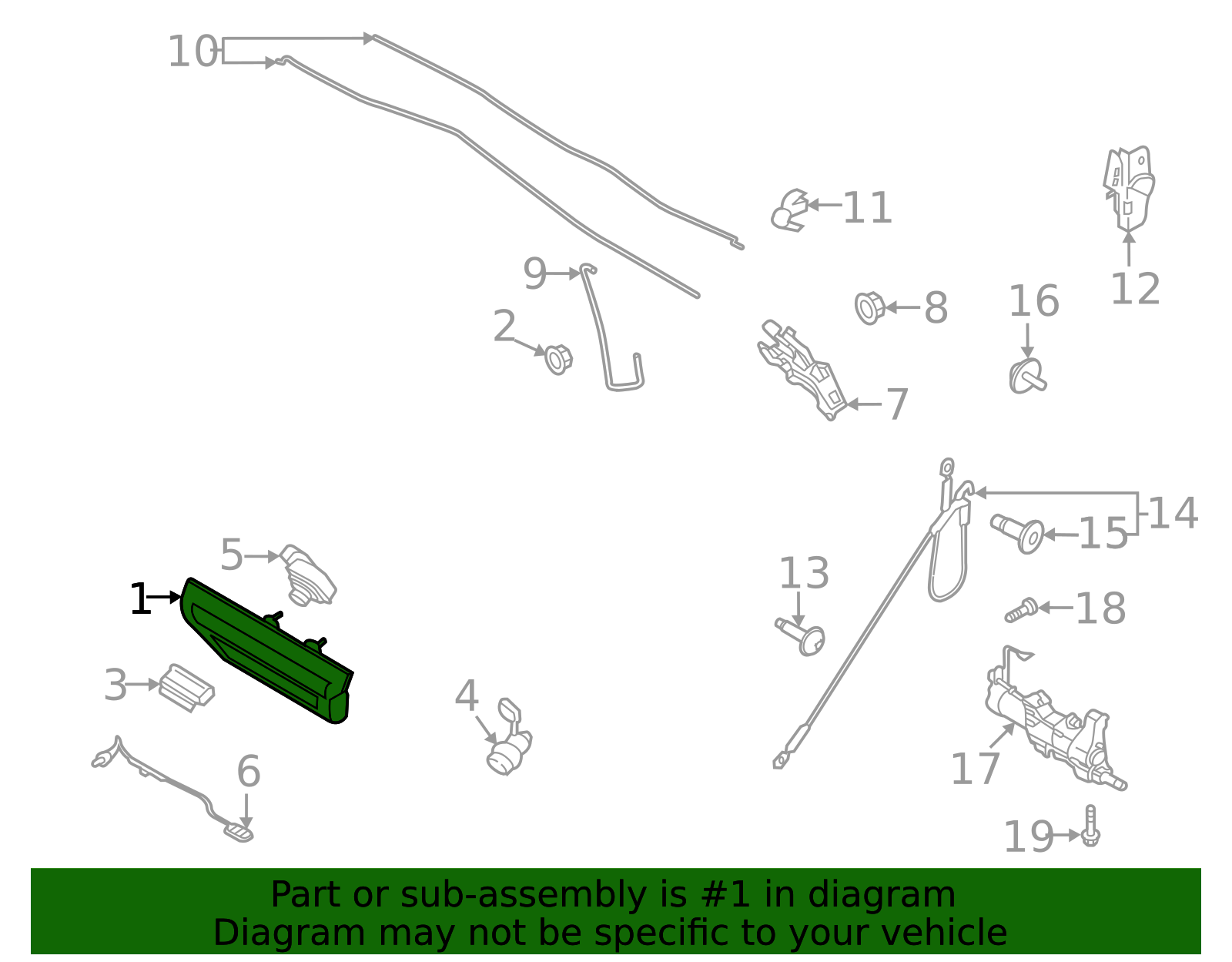2021-2025 Ford F-150 | Tailgate Handle | RL3Z-9943400-SAPTM | Walls ...