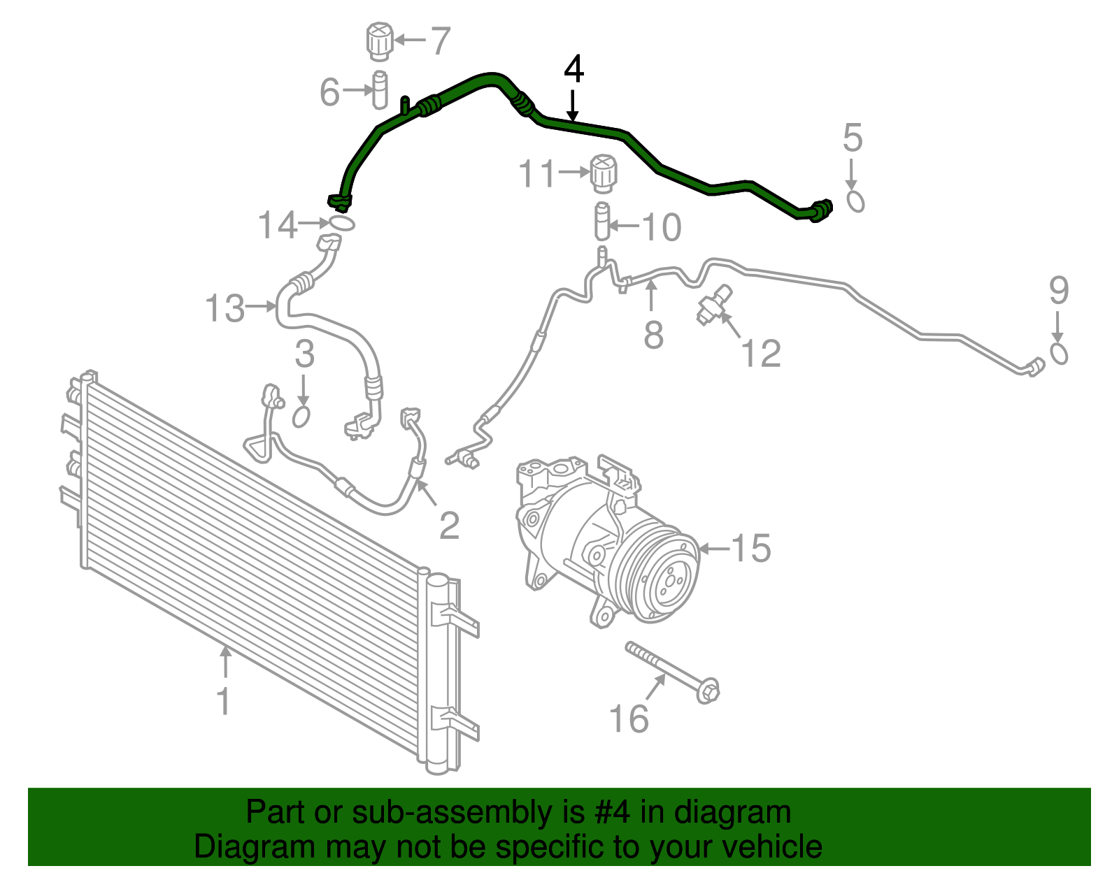64-53-9-209-721 - 2016-2017 BMW X1 - A/C Refrigerant Suction Hose | Buy ...