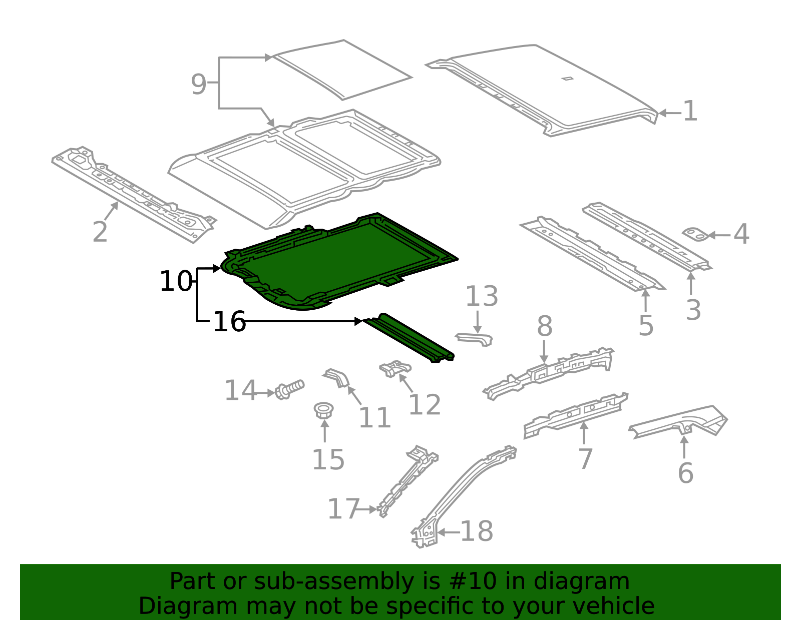 63202-42101-C1 - High-Quality Sunroof Reinforcement for 2020-2022 ...
