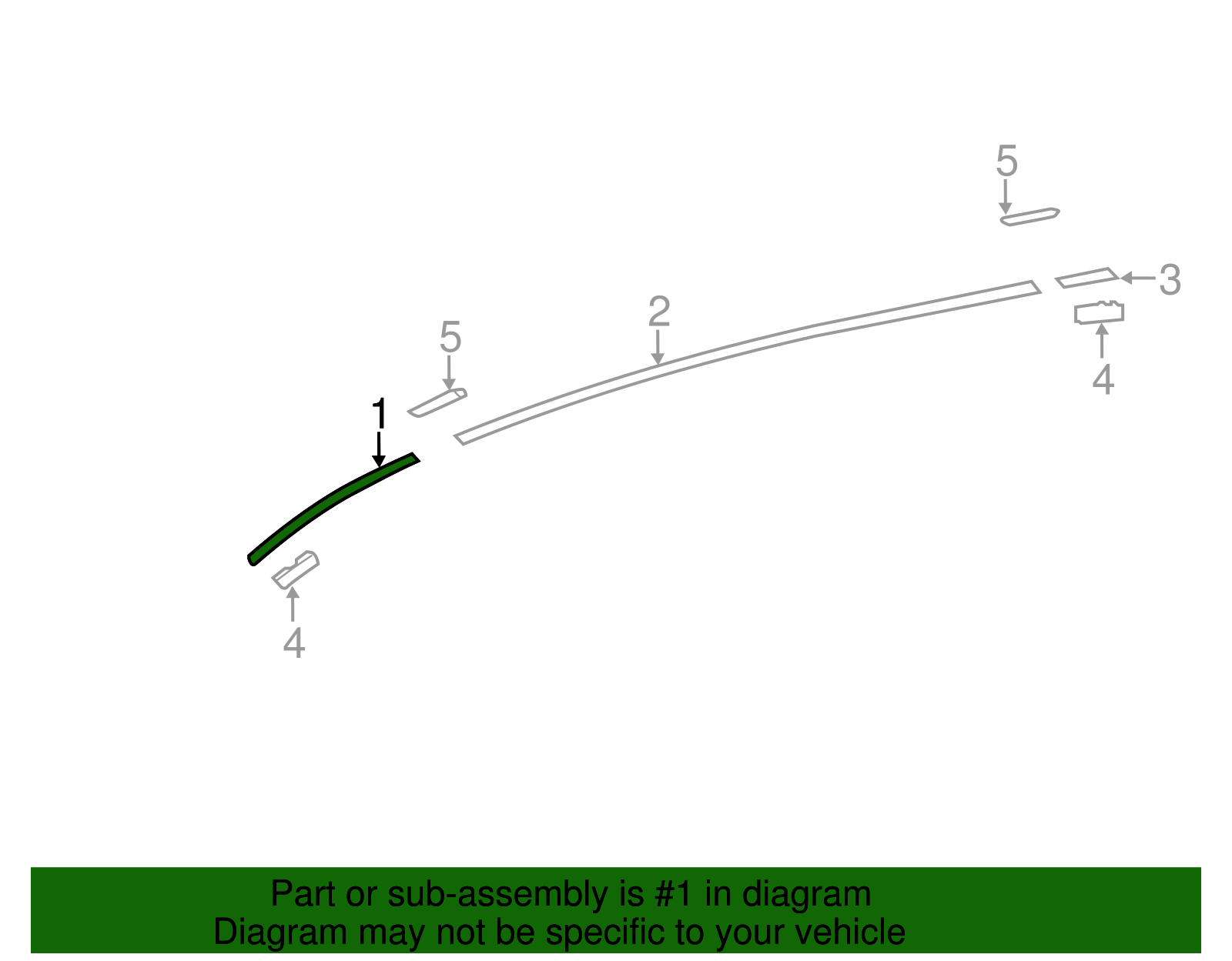 2013-2018 Toyota RAV4 Roof Drip Molding (Right) 75551-0R010 | OEM Parts ...