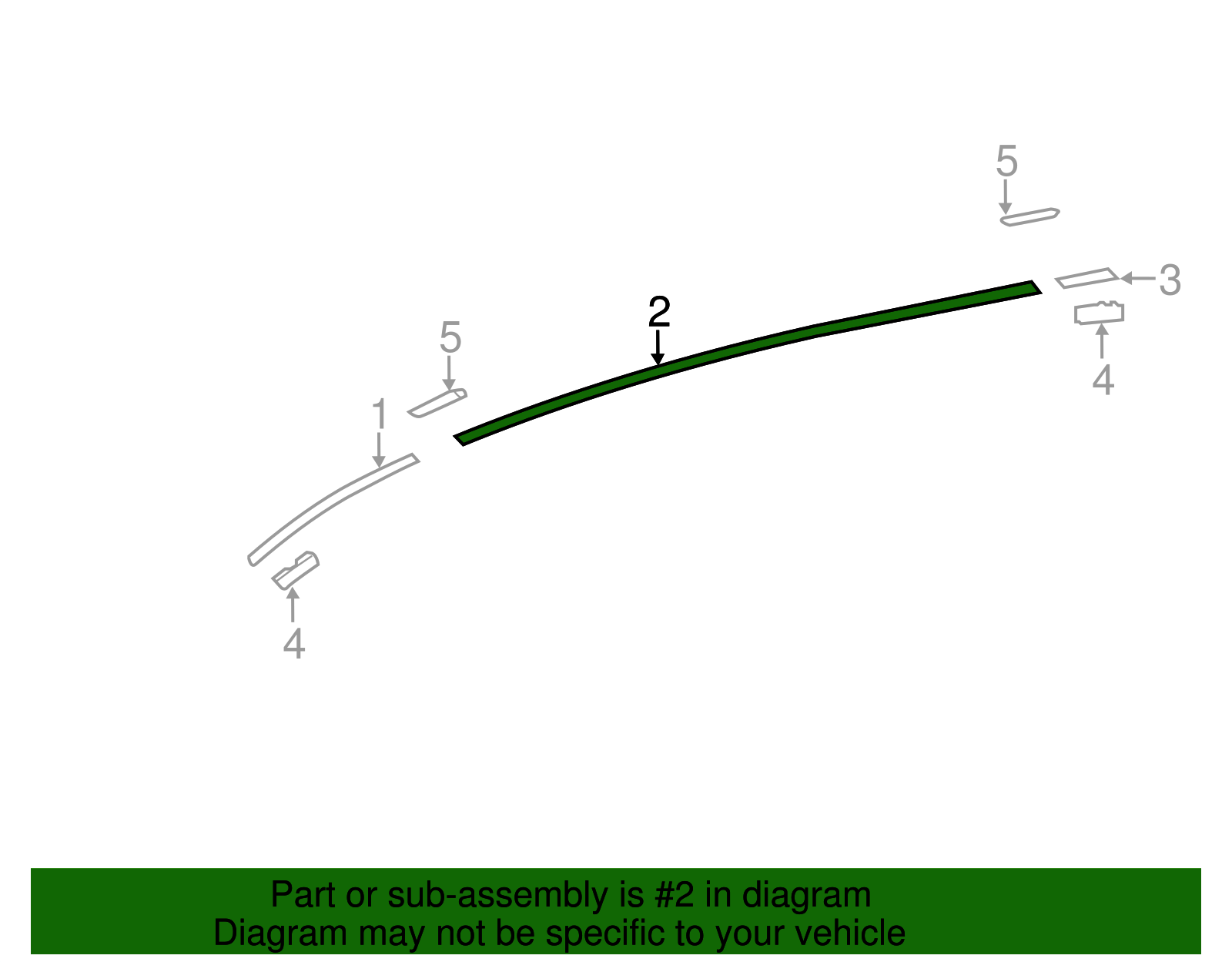 75557-0R050 - 2013-2018 Toyota RAV4 - Roof Drip Molding (Left, Right ...