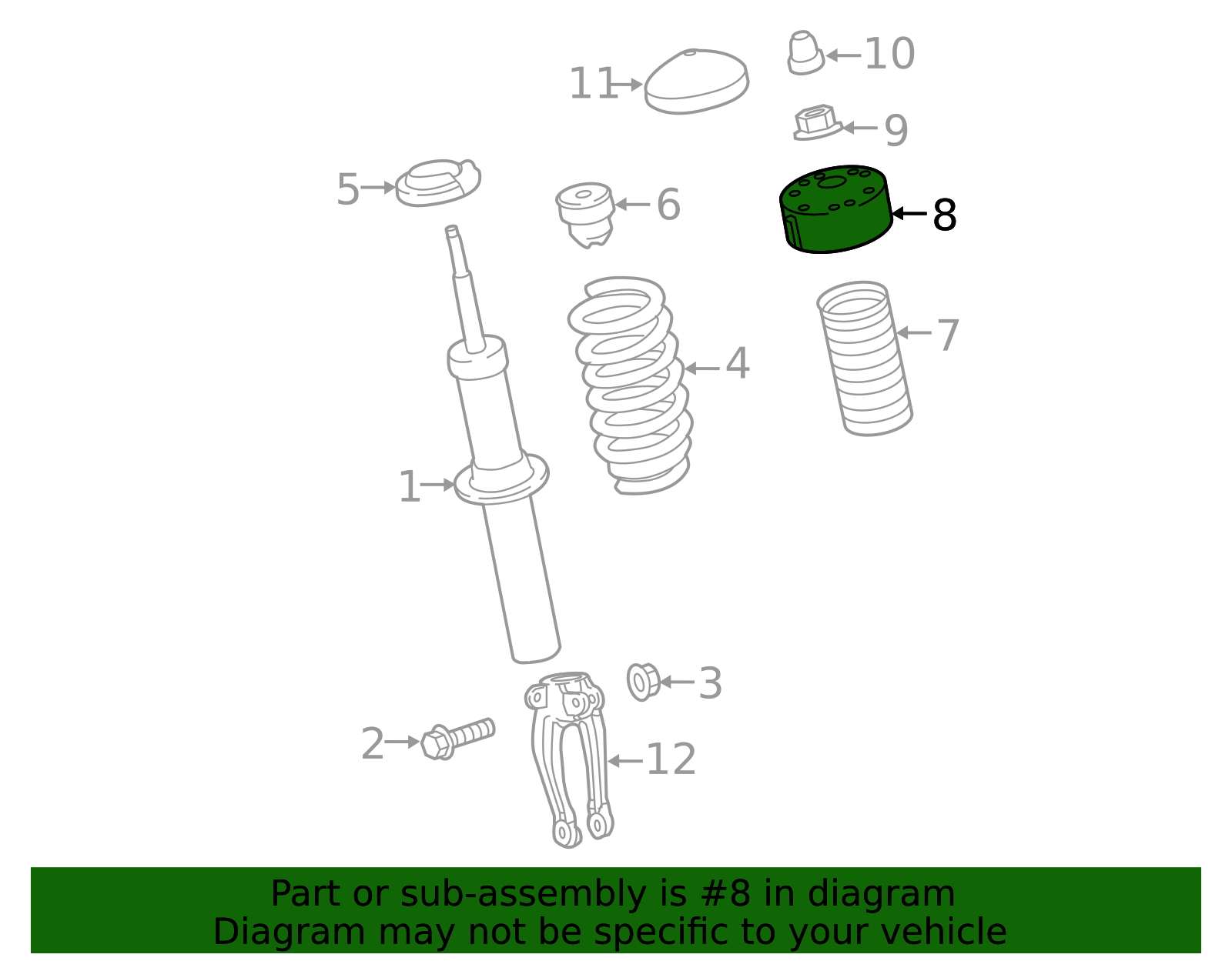 2016-2020 Cadillac CT6 Front Shock Absorber Mount 23345598 GM ...