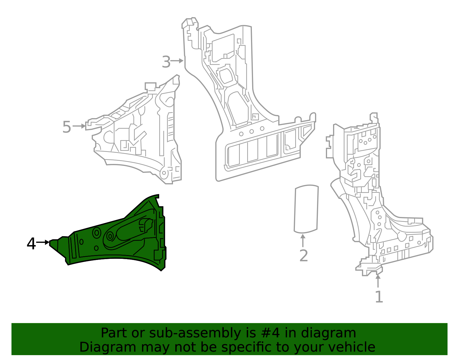 2019-2025 Toyota 2019-2024 Toyota - Panel Reinforced 61114-0R010 ...
