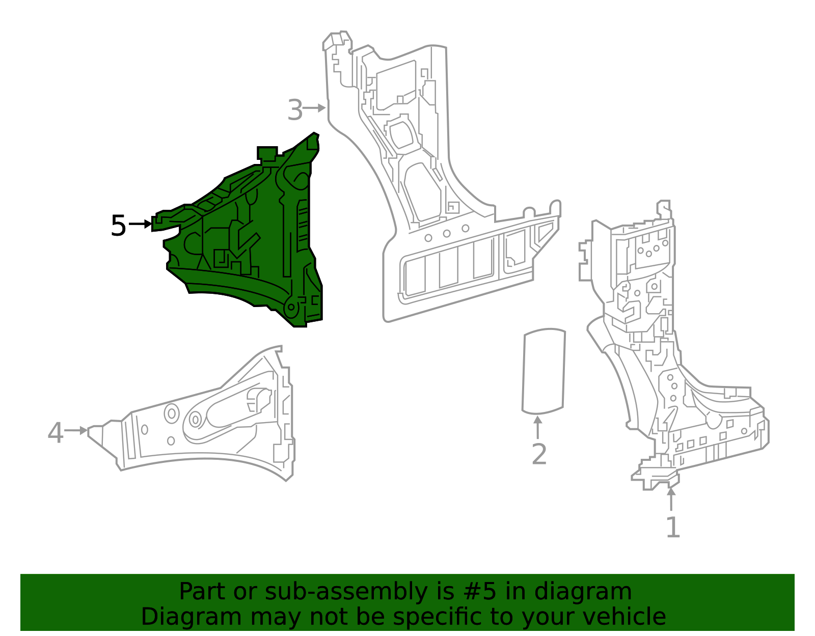 2019-2025 Toyota Side Panel 61104-0R050 | Toyota Parts Center