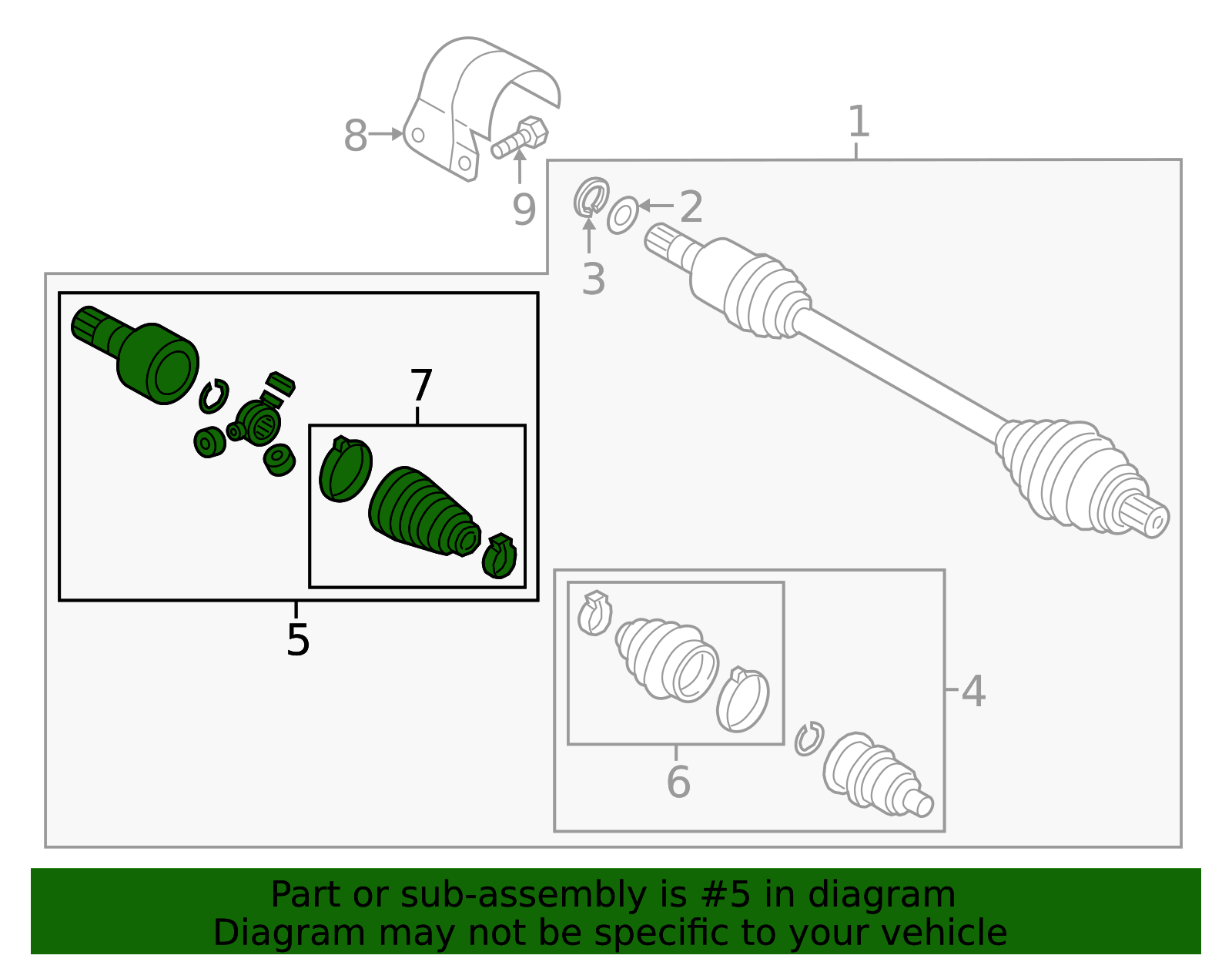 3QF-498-103-C - Inner Joint Assembly 2020 Volkswagen Atlas Cross Sport ...