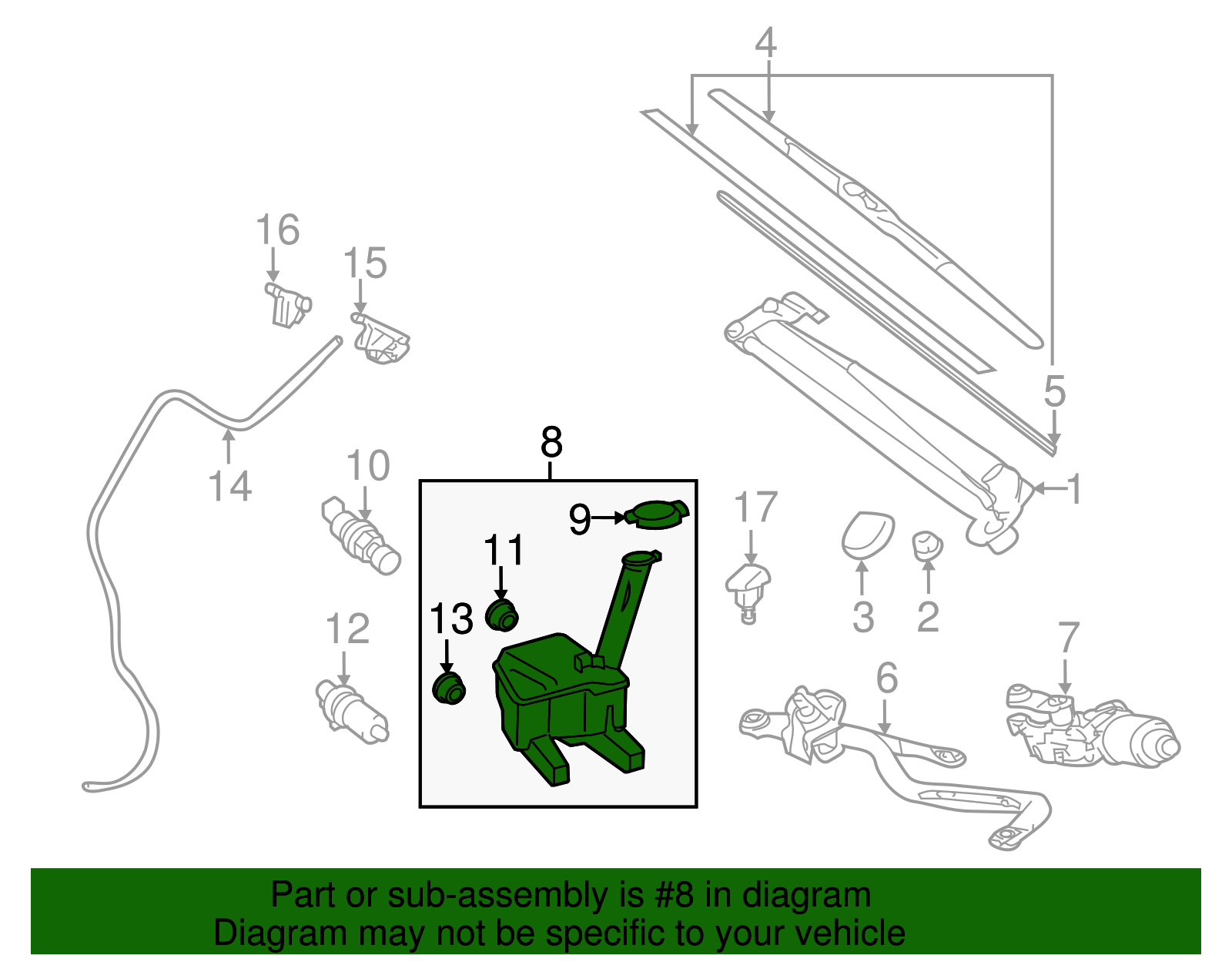 85315-52300 - 2012-2014 Toyota Yaris - Washer Reservoir | Toyota Parts ...
