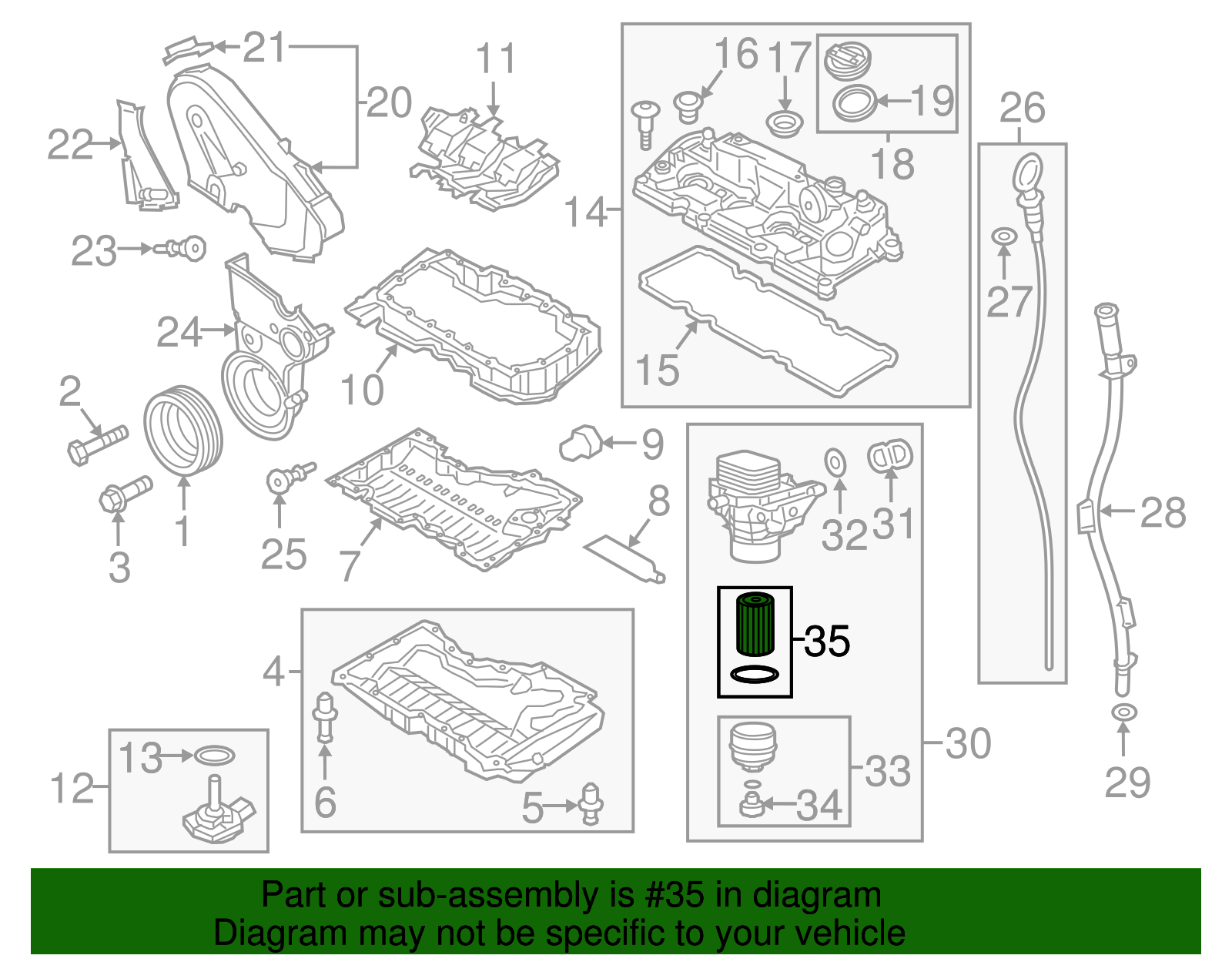 2014-2015 Volkswagen Oil Filter 03N-115-562-B | Volkswagen Parts Plus