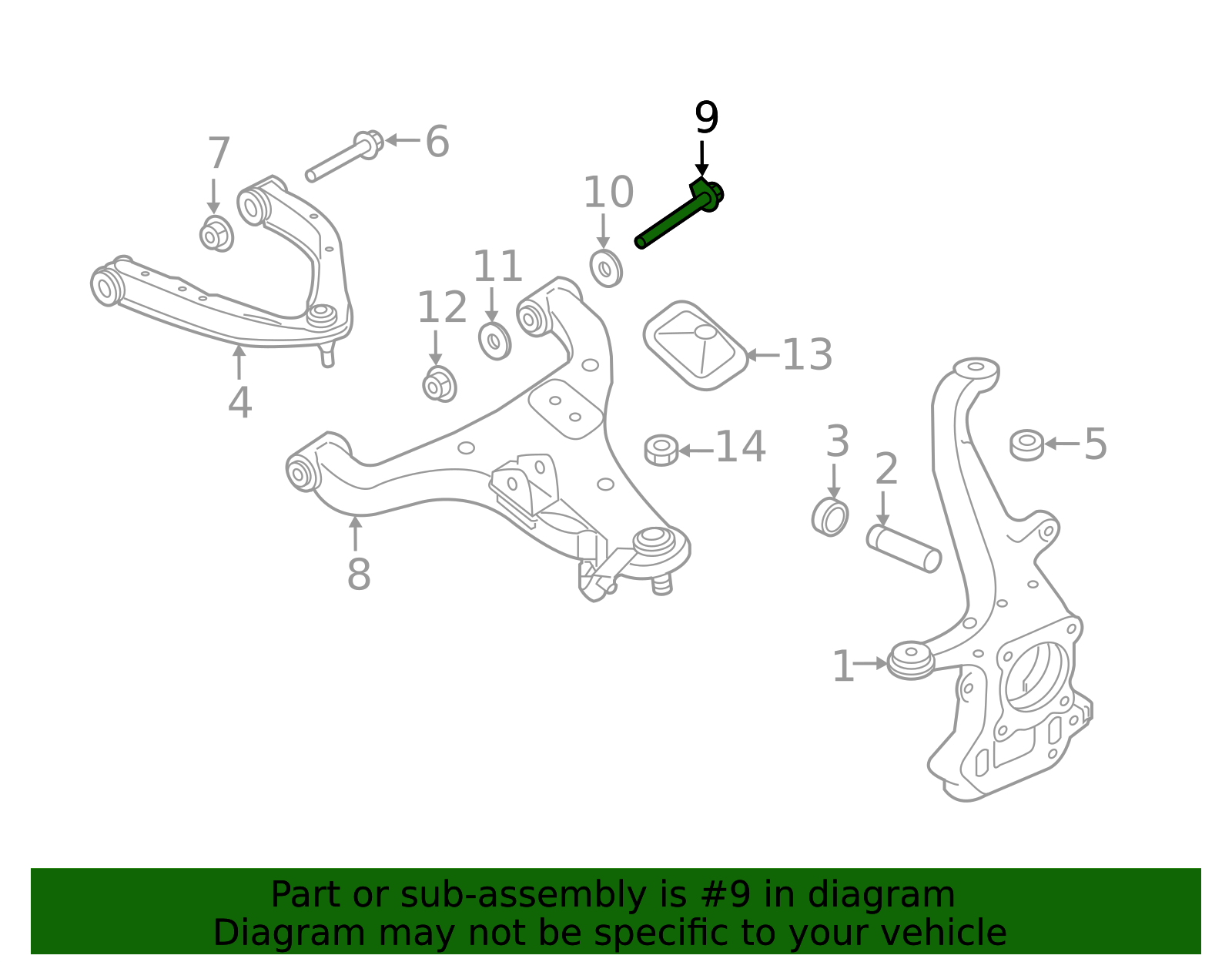 2017-2020 Nissan TITAN XD Suspension Control Arm Bolt 54580-EZ50A ...