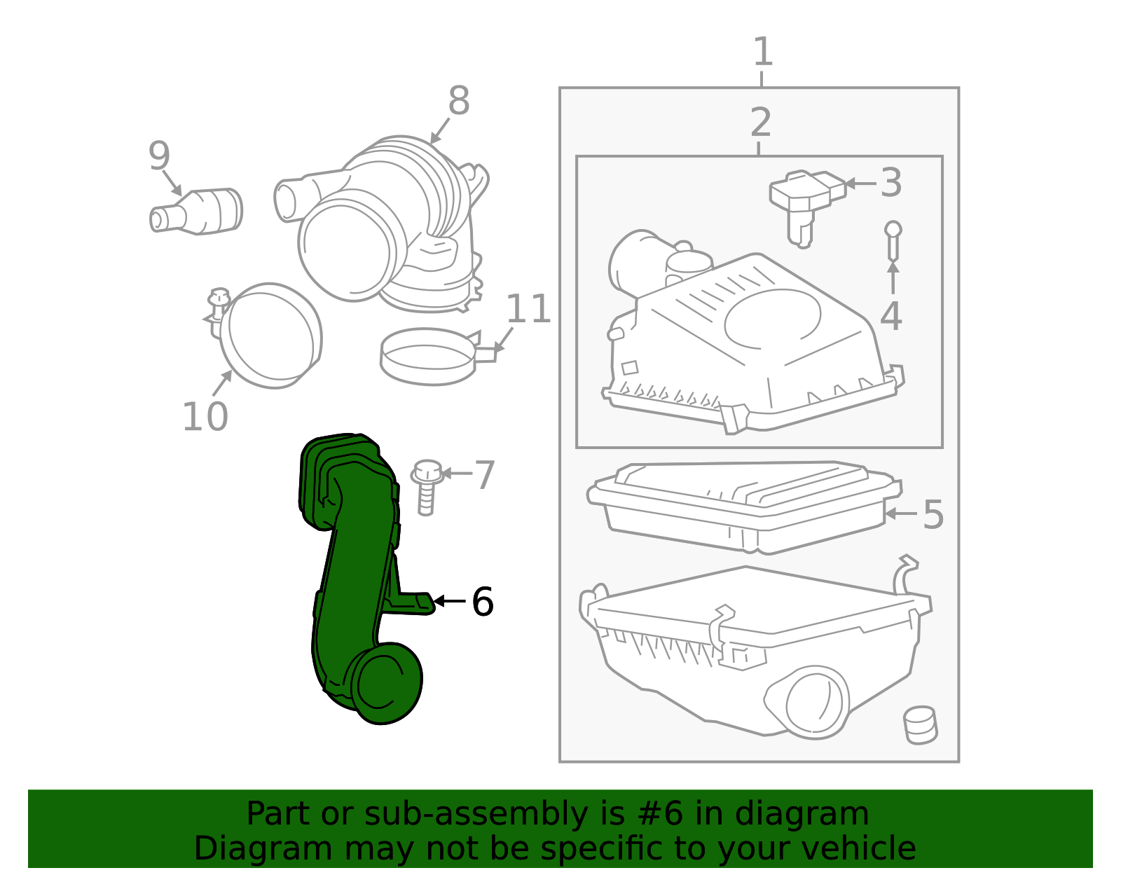 2011-2016 Scion tC Inlet Hose 17751-36020 | MotorMotor