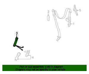 2007-2014 GM Ebony Driver Seat Belt Buckle 19121537 GM | GMPartsDirect.com