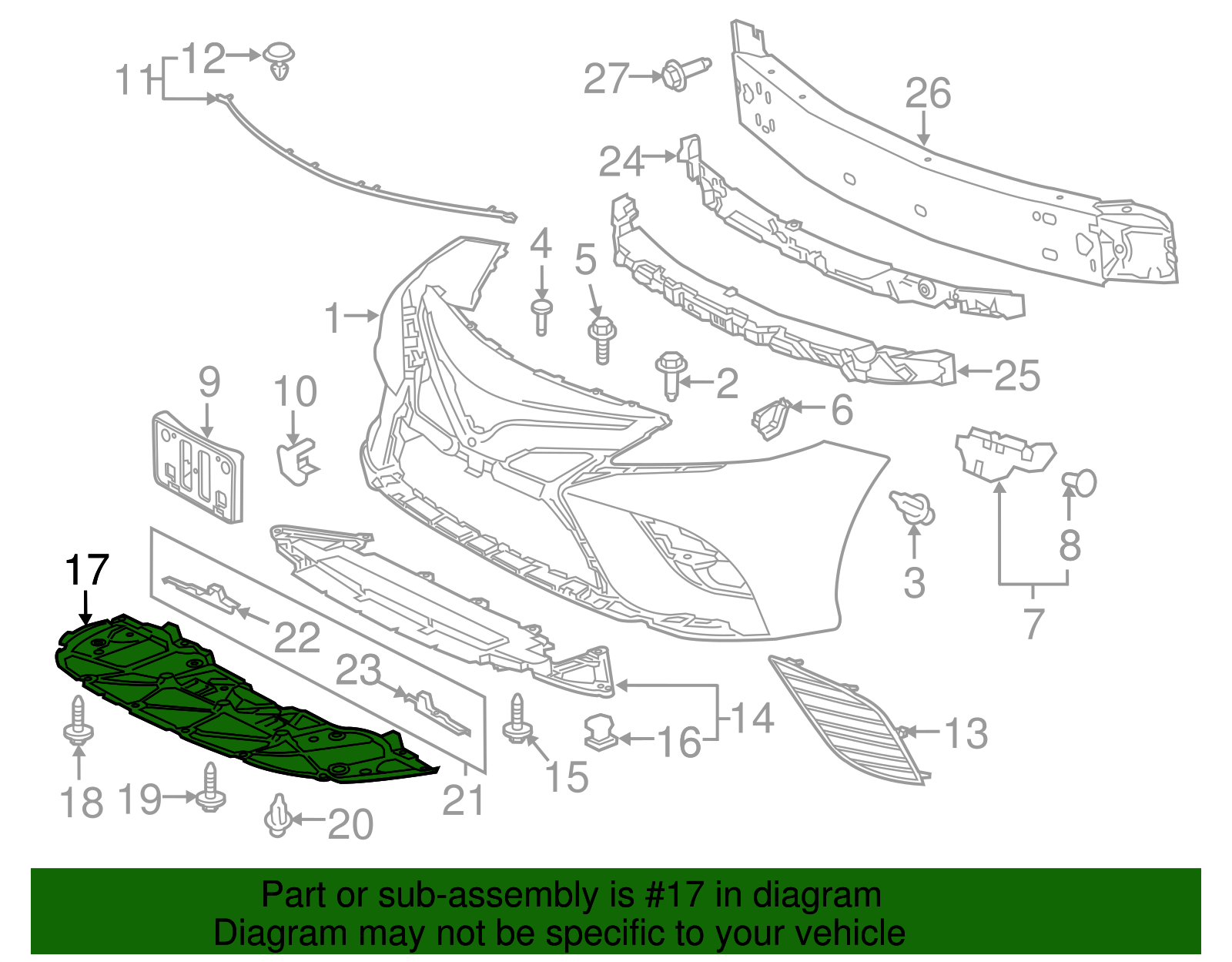 2018-2024 Toyota Camry Under Cover 51441-06290 | OEM Parts Online
