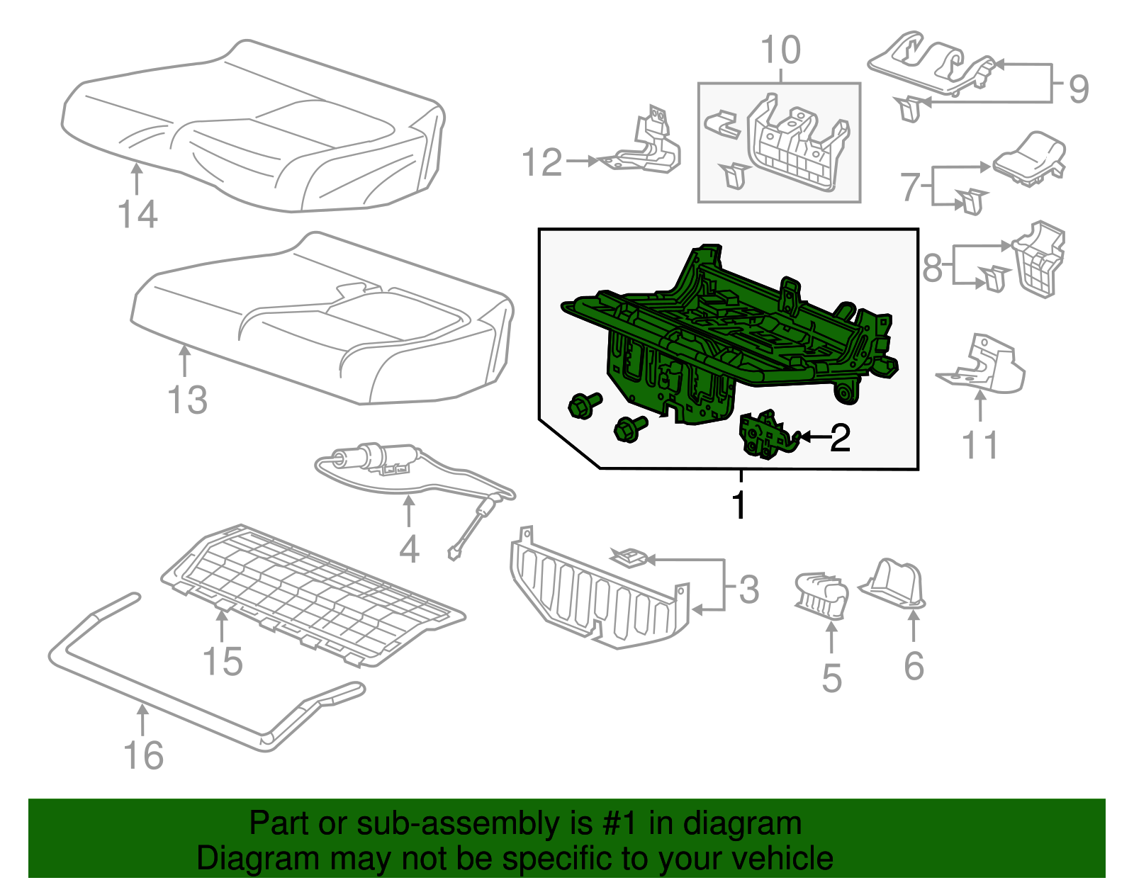 82536-THR-A02 - Frame L - 2018-2020 Honda Odyssey | Genuine Honda Parts
