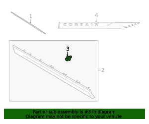2020-2025 Ford Side Molding Retainer W719971-S300 | OEM Parts Online