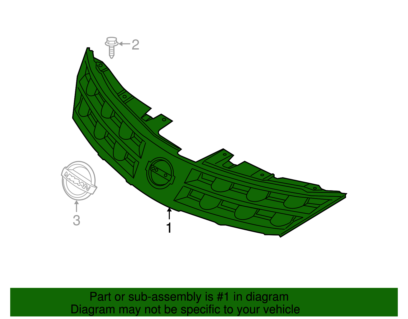 2003-2005 Nissan Murano Grille 62310-CA00A | Bill Kay Nissan Parts