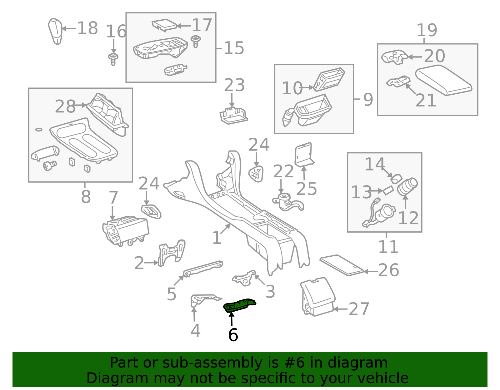 58832-24020-E0 - High-Quality Console Trim Panel for AutoNation Parts