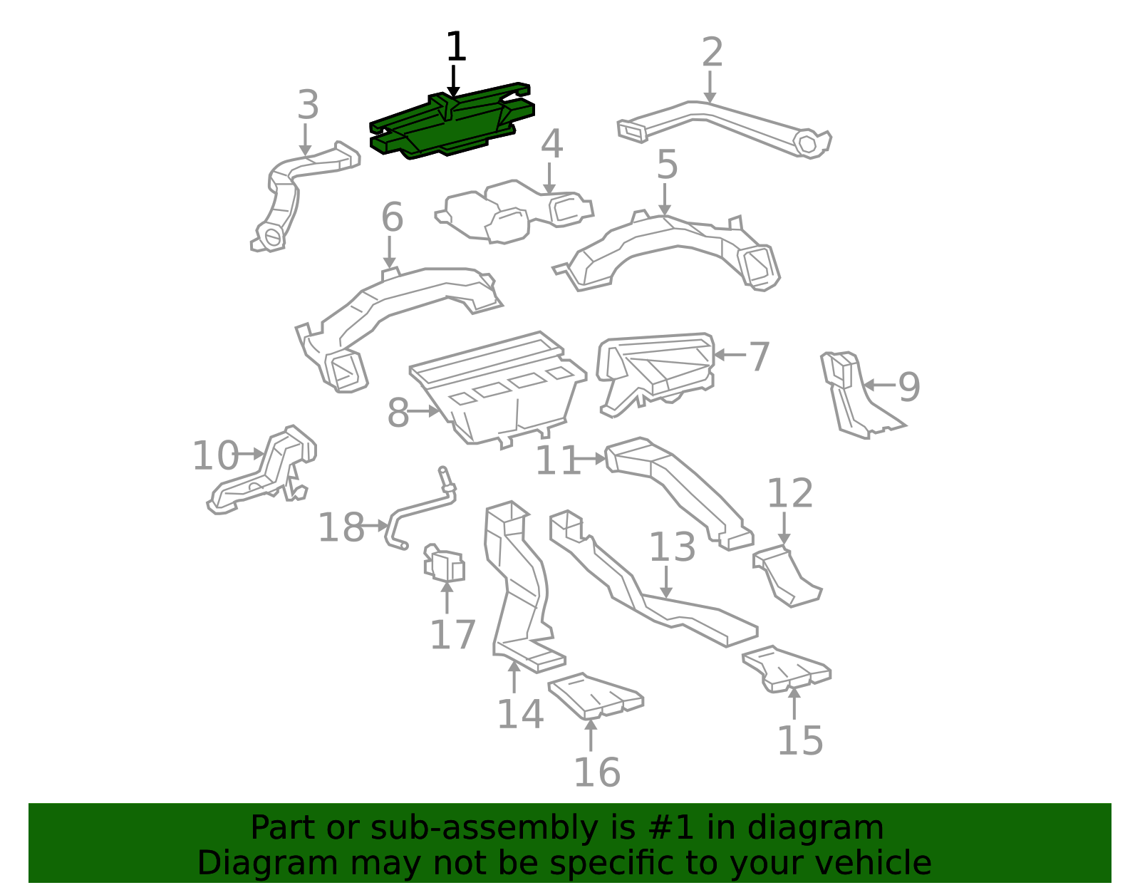 2008-2013 Toyota Highlander Defroster Nozzle 55950-0E040 | MotorMotor