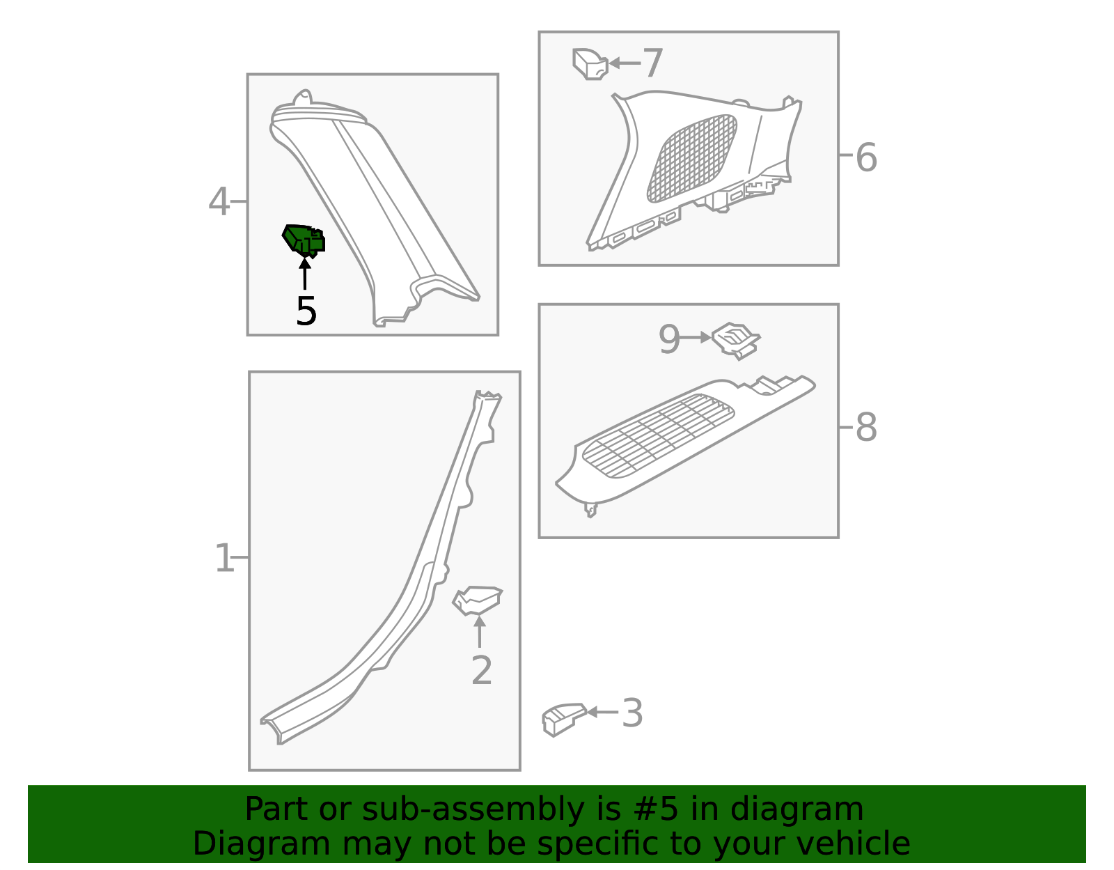 Genuine Audi 4A0-867-276-A | Body B-Pillar Trim Panel Clip | FREE ...