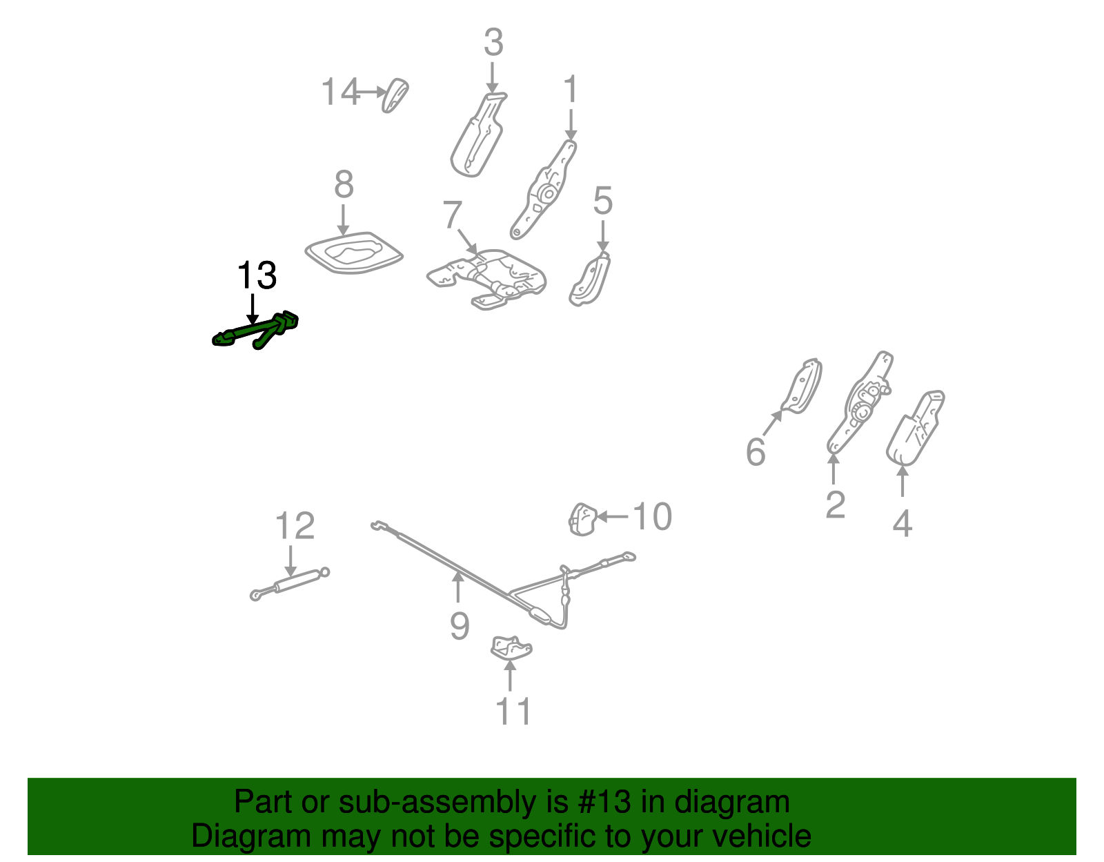 78950-60070-B1 - Check Strap 1998-2007 Toyota Land Cruiser | Express ...