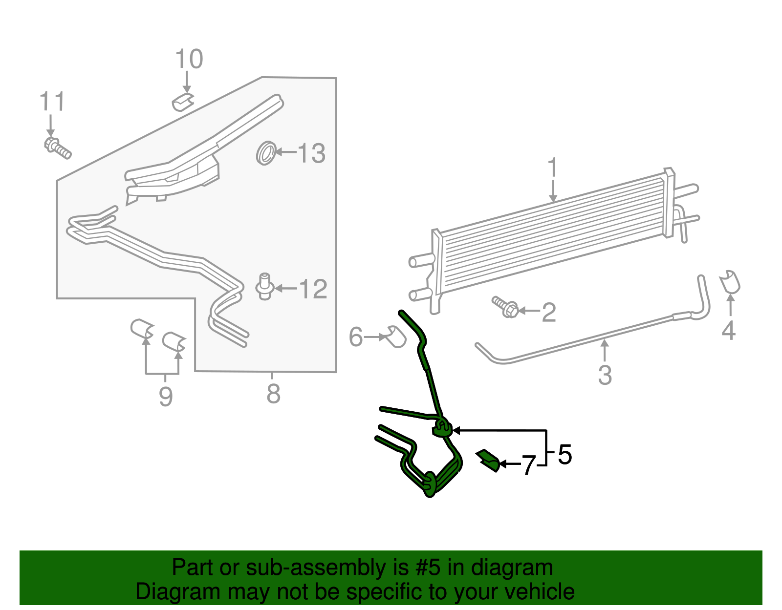 HC3Z-7R081-D - Automatic Transmission Oil Cooler Hose Assembly 2017 ...