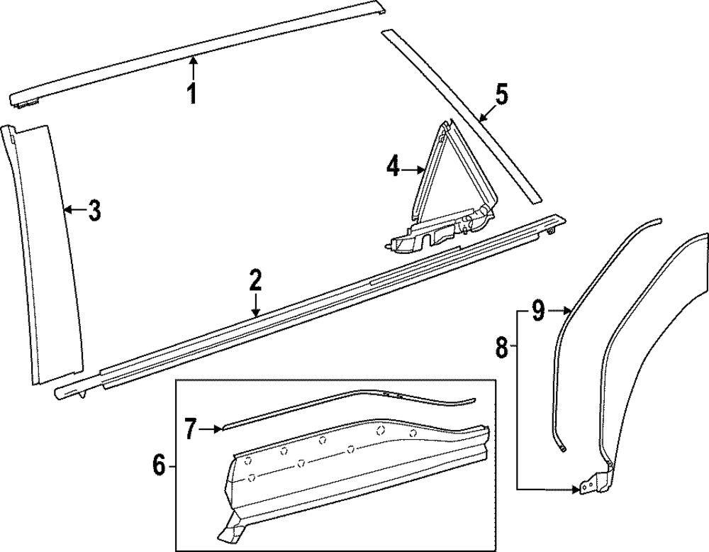 75740-42060 - 2023-2024 Toyota bZ4X - Belt Molding | Nucar Toyota Parts