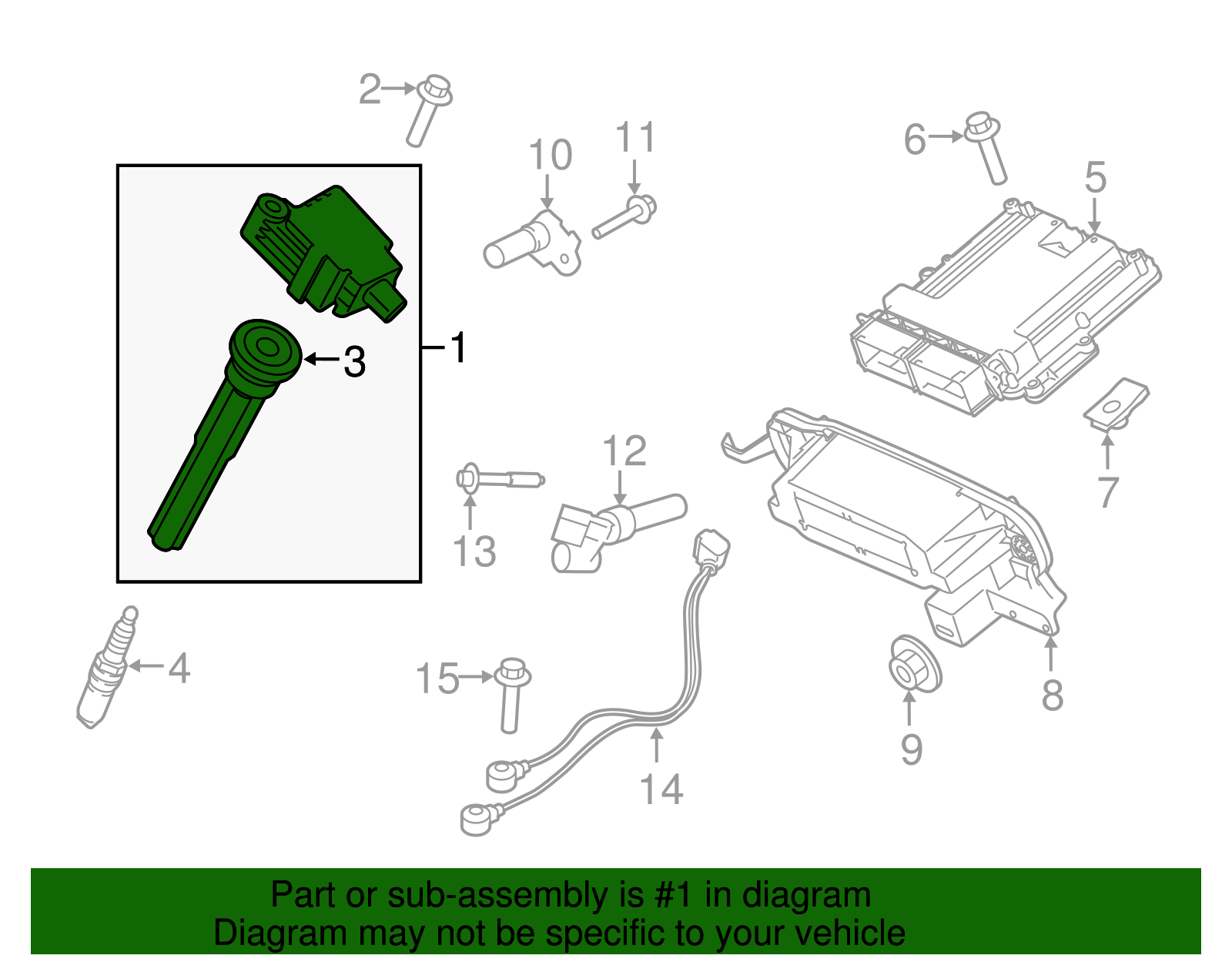 Genuine OEM Ford Part - Ignition Coil HL3Z-12029-D | Genuine OEM Ford ...