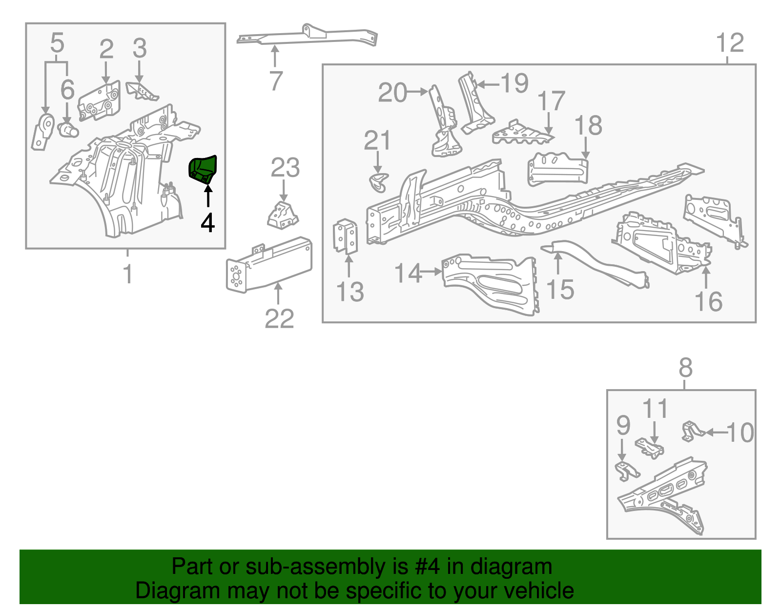 2014-2019 Cadillac CTS Driver Side Plenum Panel Gutter 22780595 | Shop ...