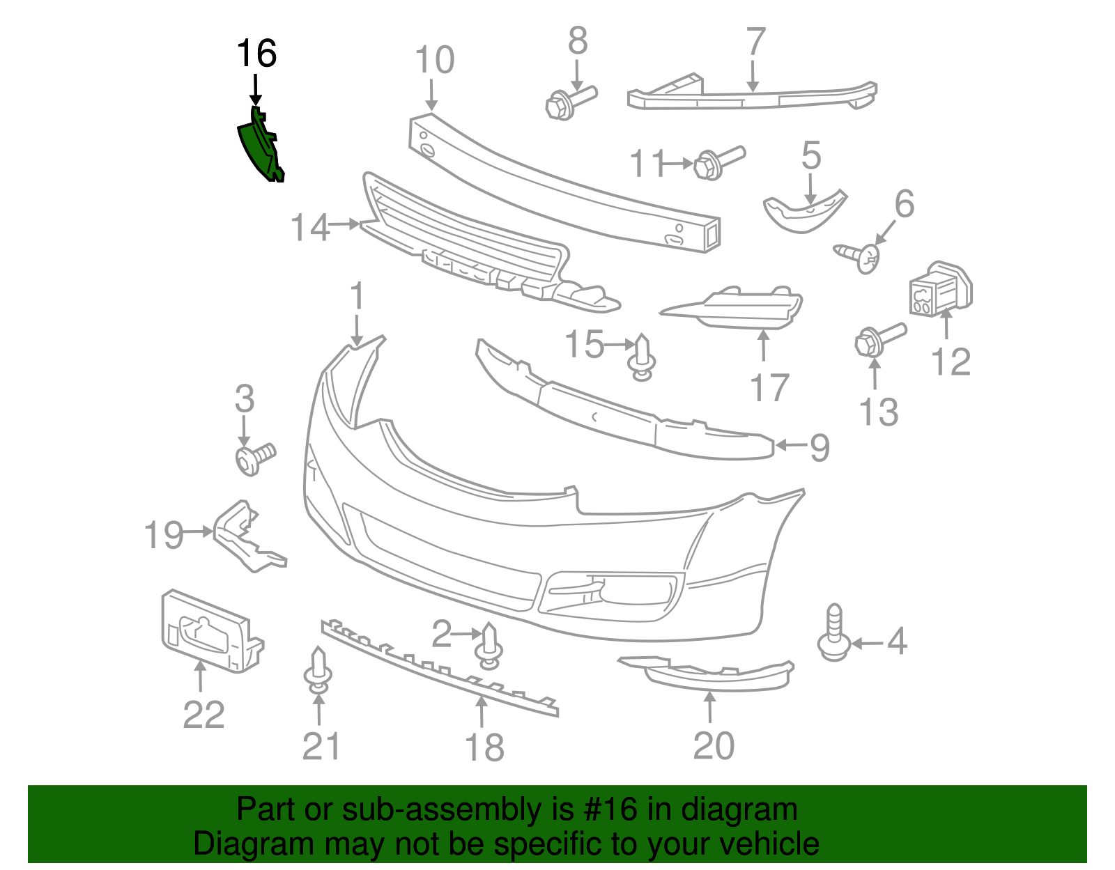 71106-SVA-A50ZB - Grille R Front Bumper (Lower) *B537M* (Neutron Blue ...