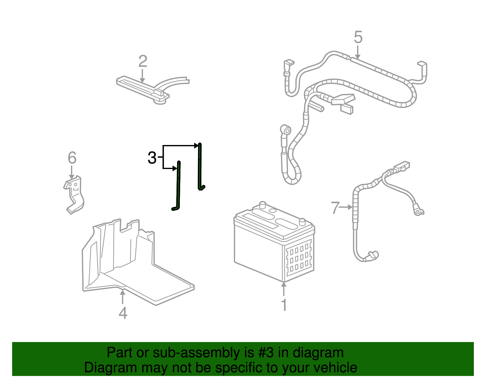 31513-SP0-010 - Battery Hold Down Bolt 1992-2017 Honda | Honda Parts Online