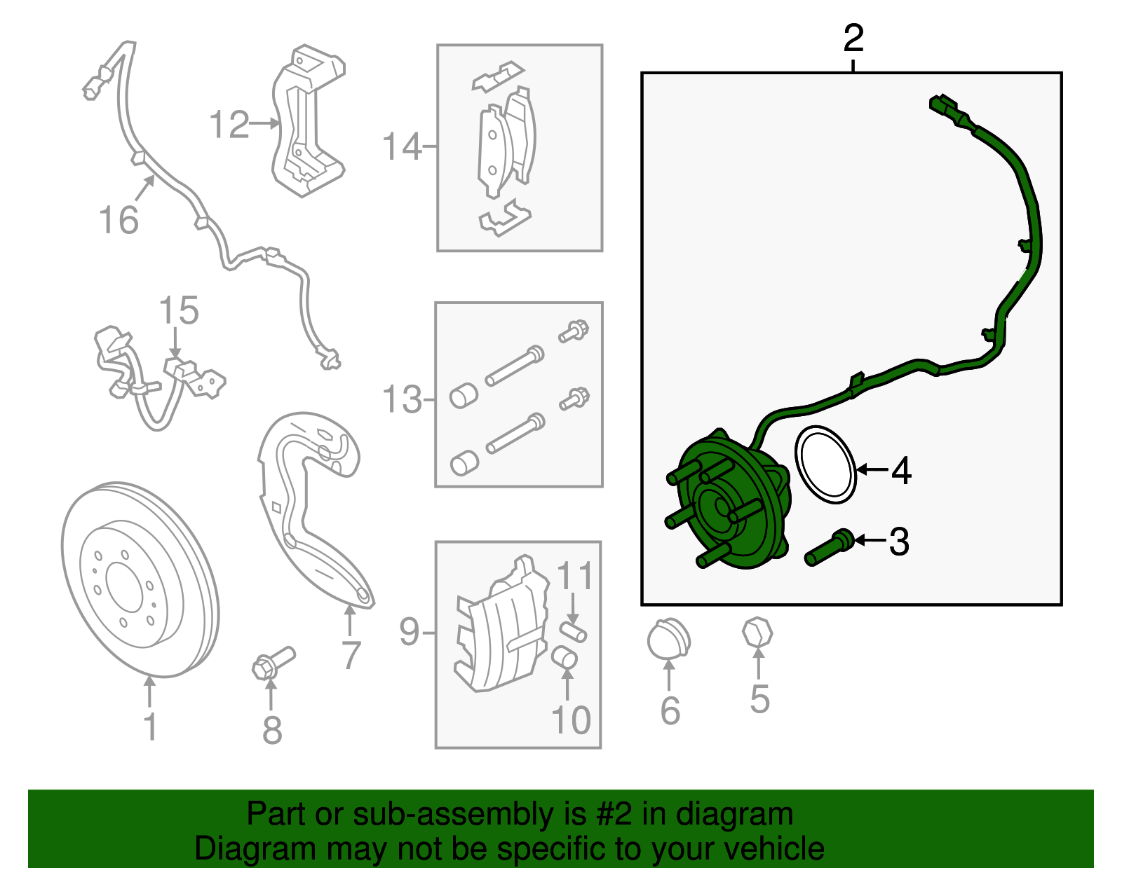 2011-2014 Ford F-150 Hub & Bearing CL3Z-1104-K | OEM Parts Online
