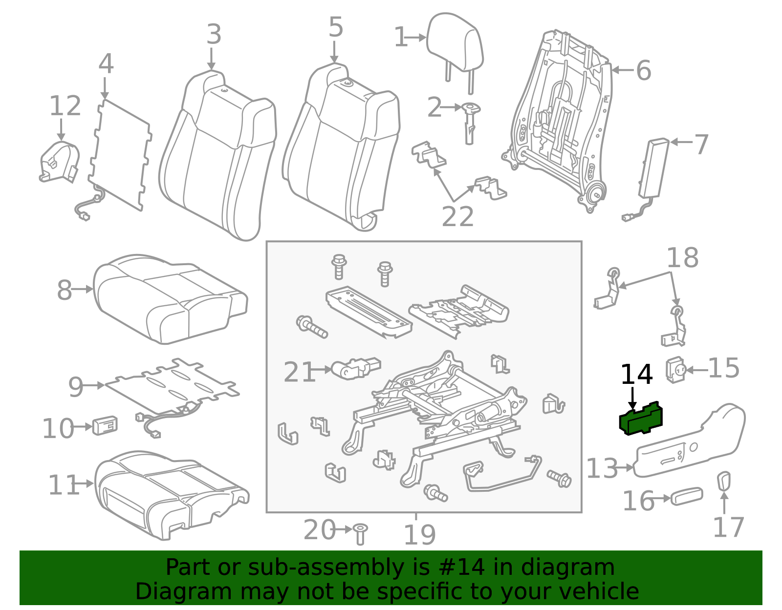 Power Seat Switch - OEM Multi-Function Adjuster | AutoNation Parts