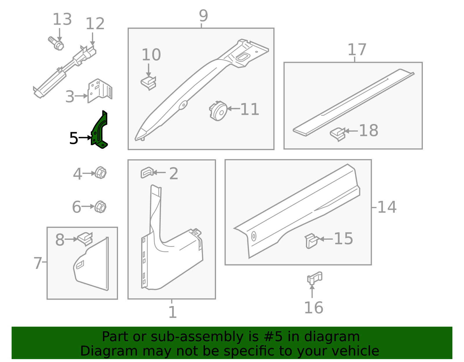 2015-2025 Ford Mustang | Kick Panel Trim Bracket | FR3Z-6302733-A ...