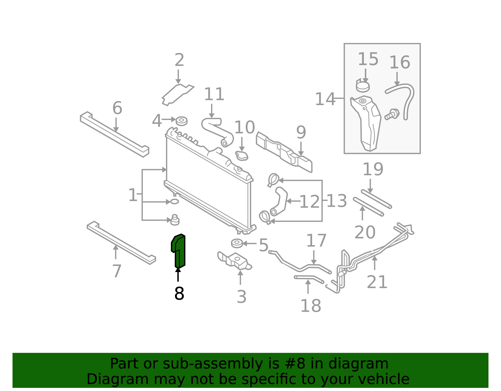 2008-2009 Subaru 2008-2009 Subaru - Radiator Assembly Packing ...
