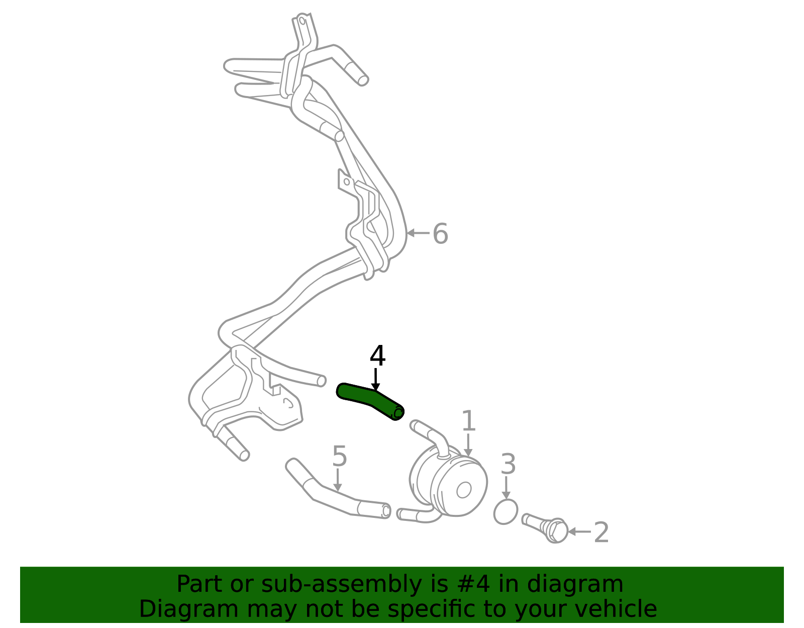 16296-31070 - By-Pass Hose - 2010-2021 Toyota | OEM Genuine Toyota Parts