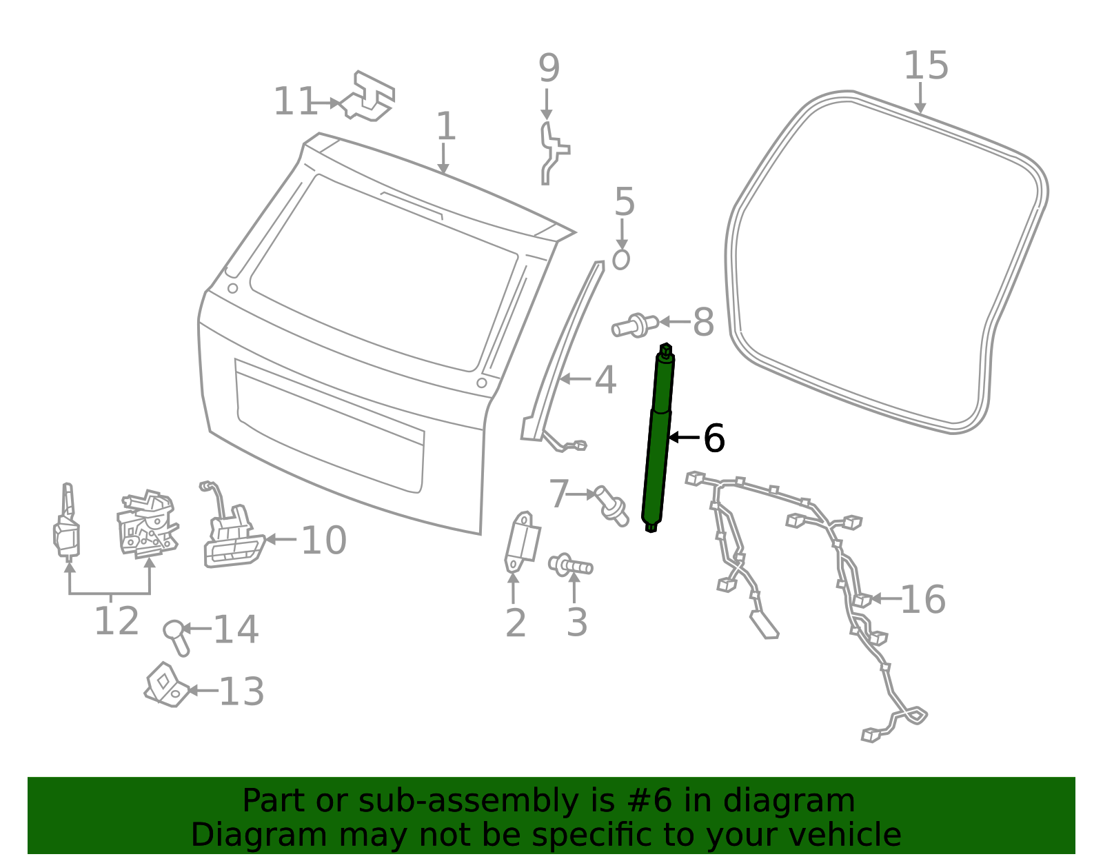 2012-2025 Dodge Durango Tailgate Lift Motor 68333902AE | Mopar Parts Canada