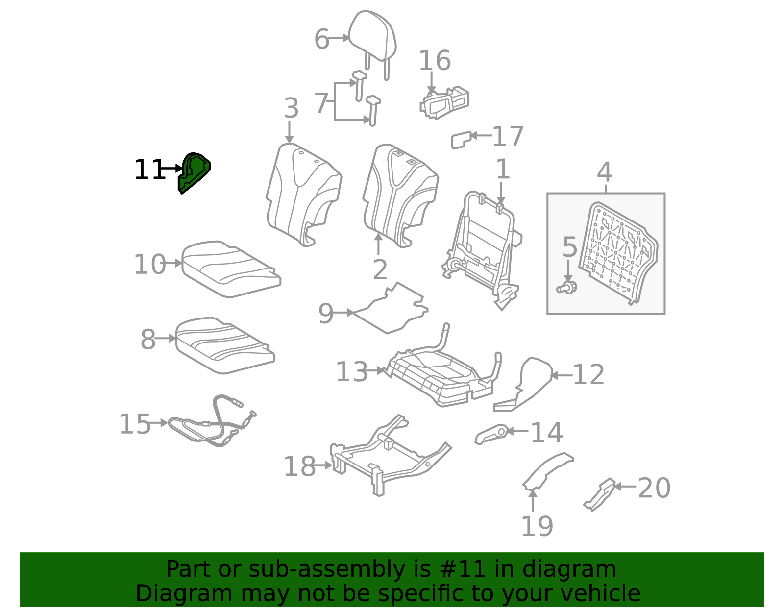 2013-2015 Toyota Venza Side Shield 71879-0T010-C0 | MotorMotor