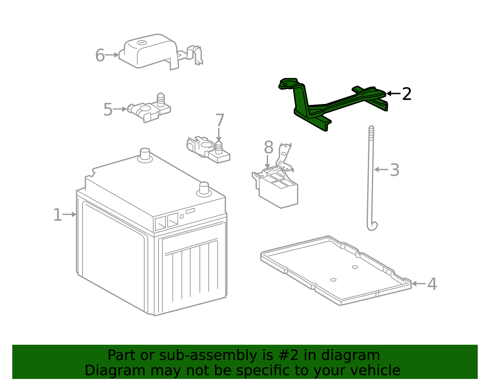 74404-0E040 - High-Quality Battery Hold Down Frame for AutoNation Parts
