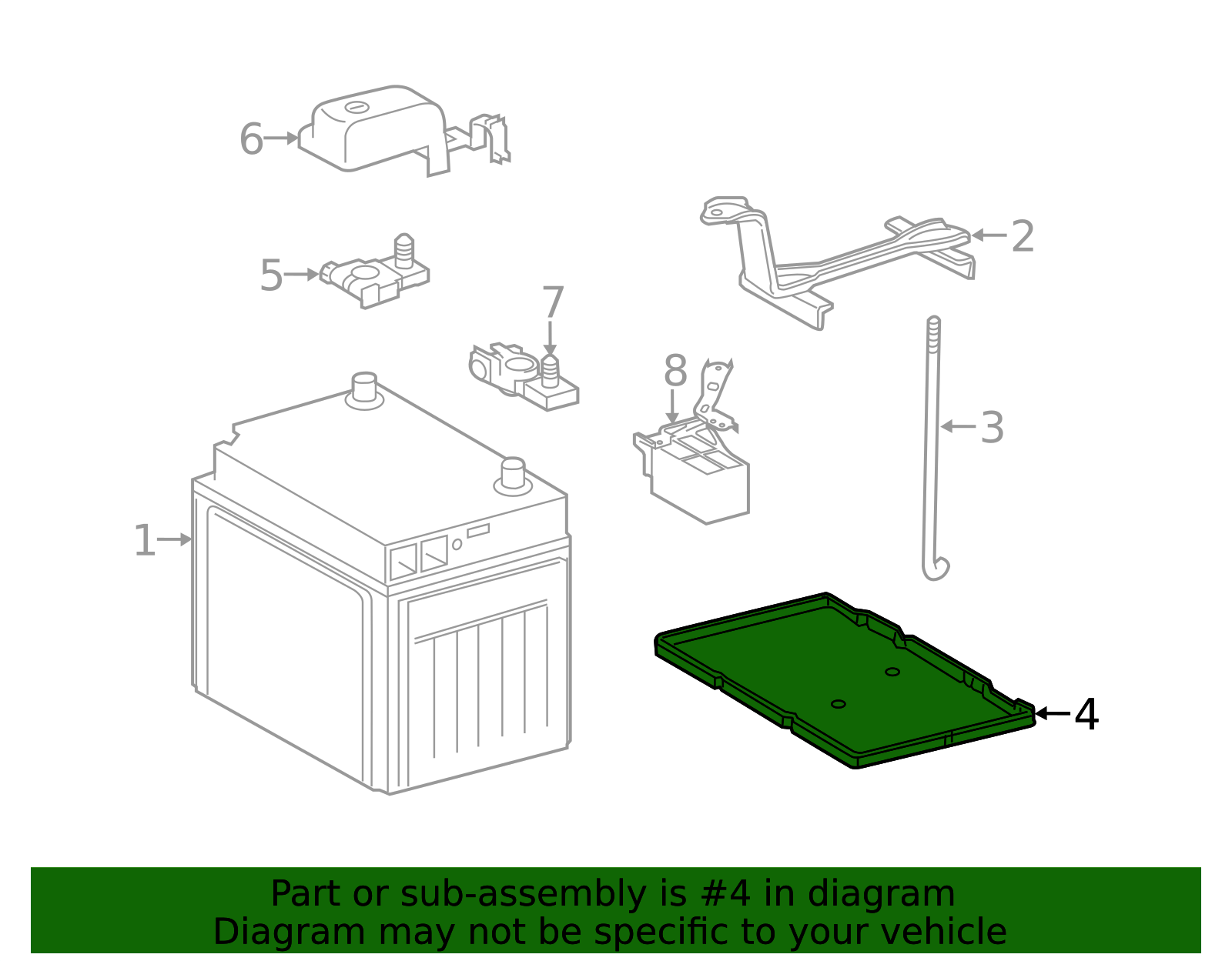 Genuine Official Toyota Battery Tray part# 74431-0T010 for 2008-2019 ...