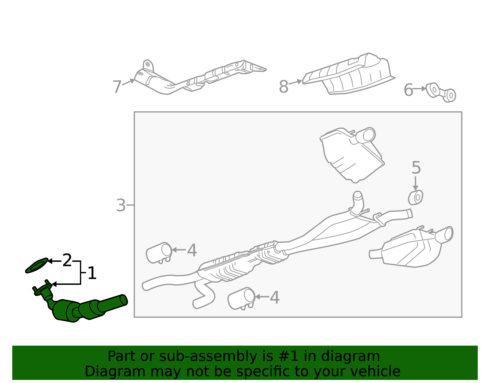 2010-2015 Chevrolet Camaro Passenger Side 3-Way Catalytic Converter ...
