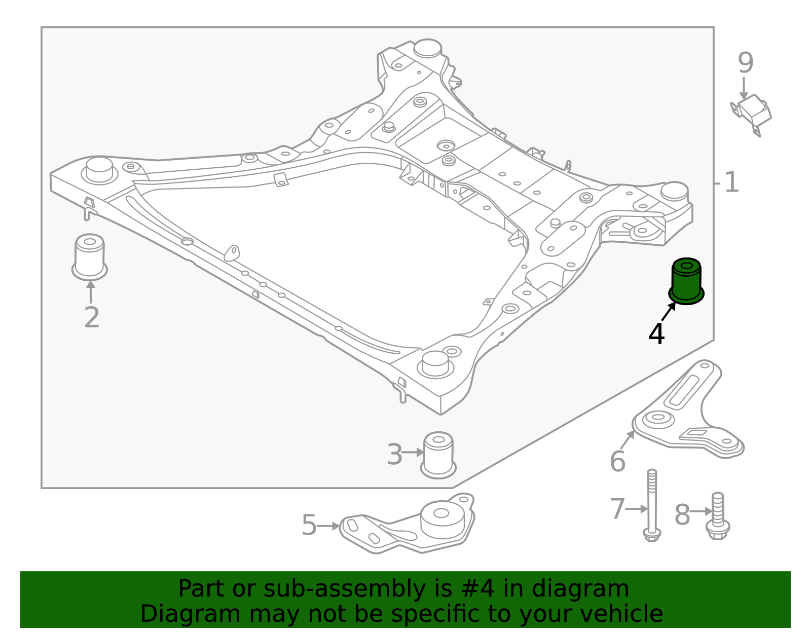 62486-L1900 - Suspension Cross-Member Insulator 2025 Kia K5 | Kia.Parts ...