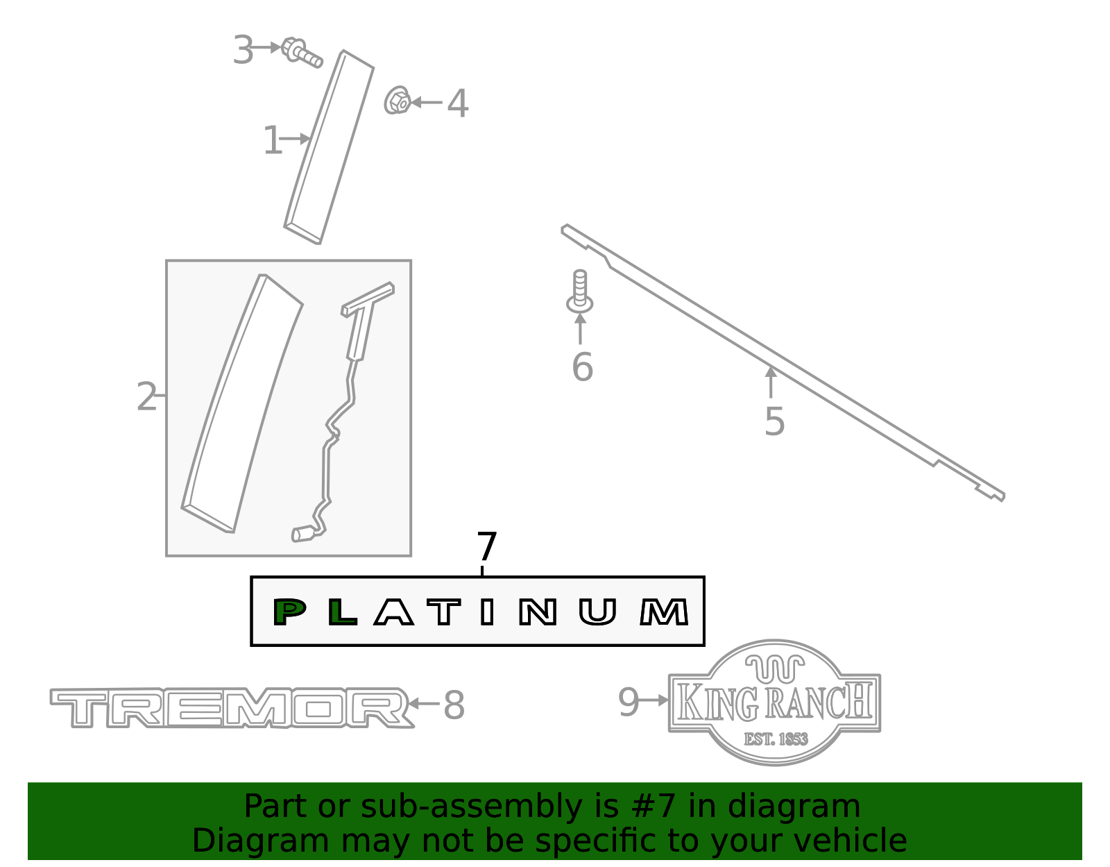 2025 Ford Expedition Nameplate SL1Z-16228-A | OEM Parts Online