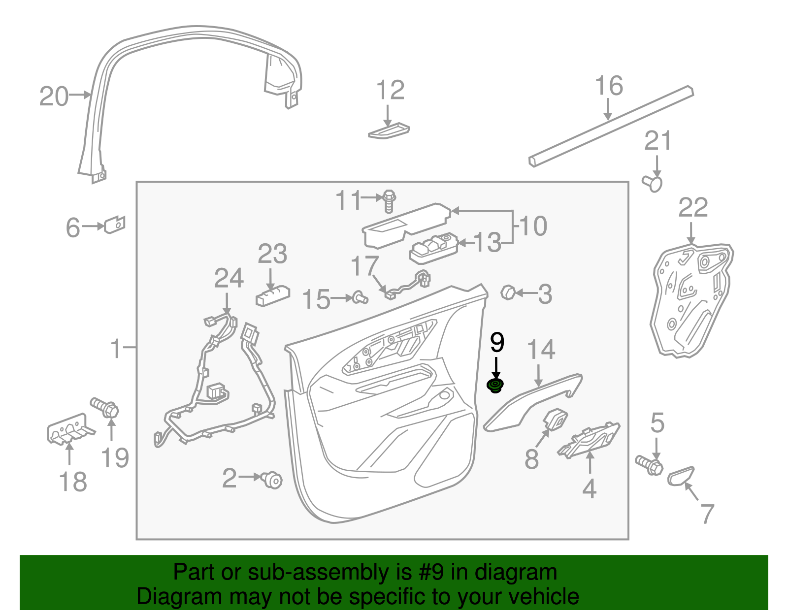 2019-2024 GM Jet Black Liftgate Switch 84360605 GM | GMPartsDirect.com