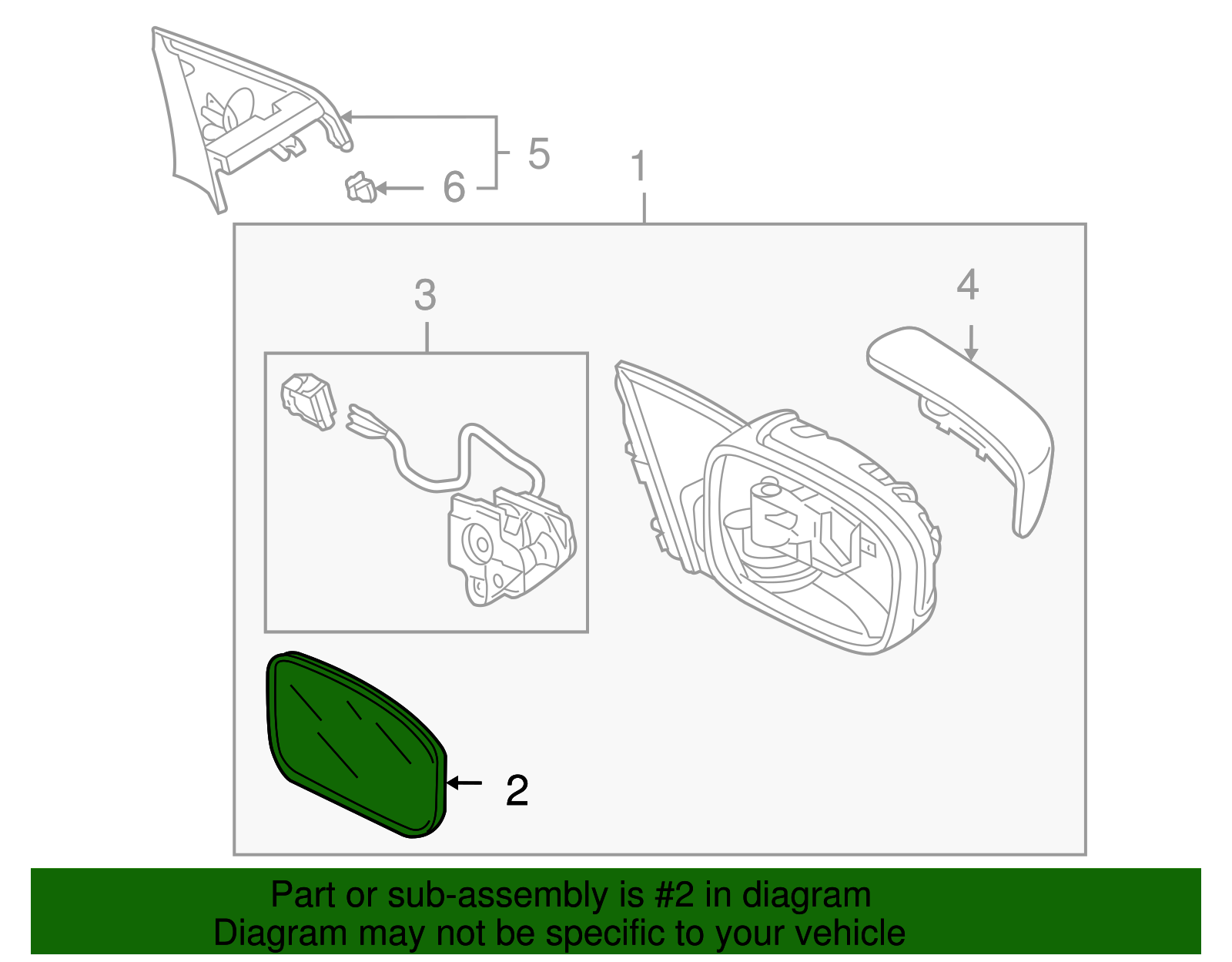 76203-SDA-A11 - 2003-2007 Honda Accord - Mirror R (R1400) | All ...